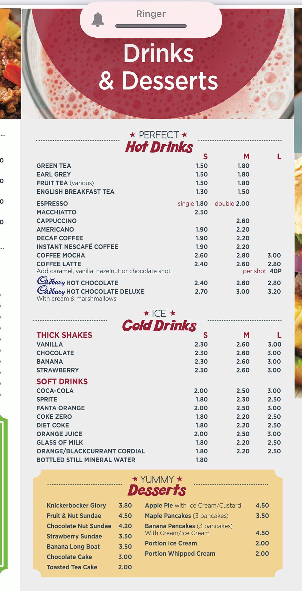 Menu at Starburger restaurant, Haverhill
