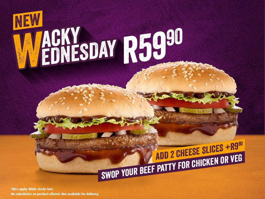 Menu at Steers restaurant, Butterworth