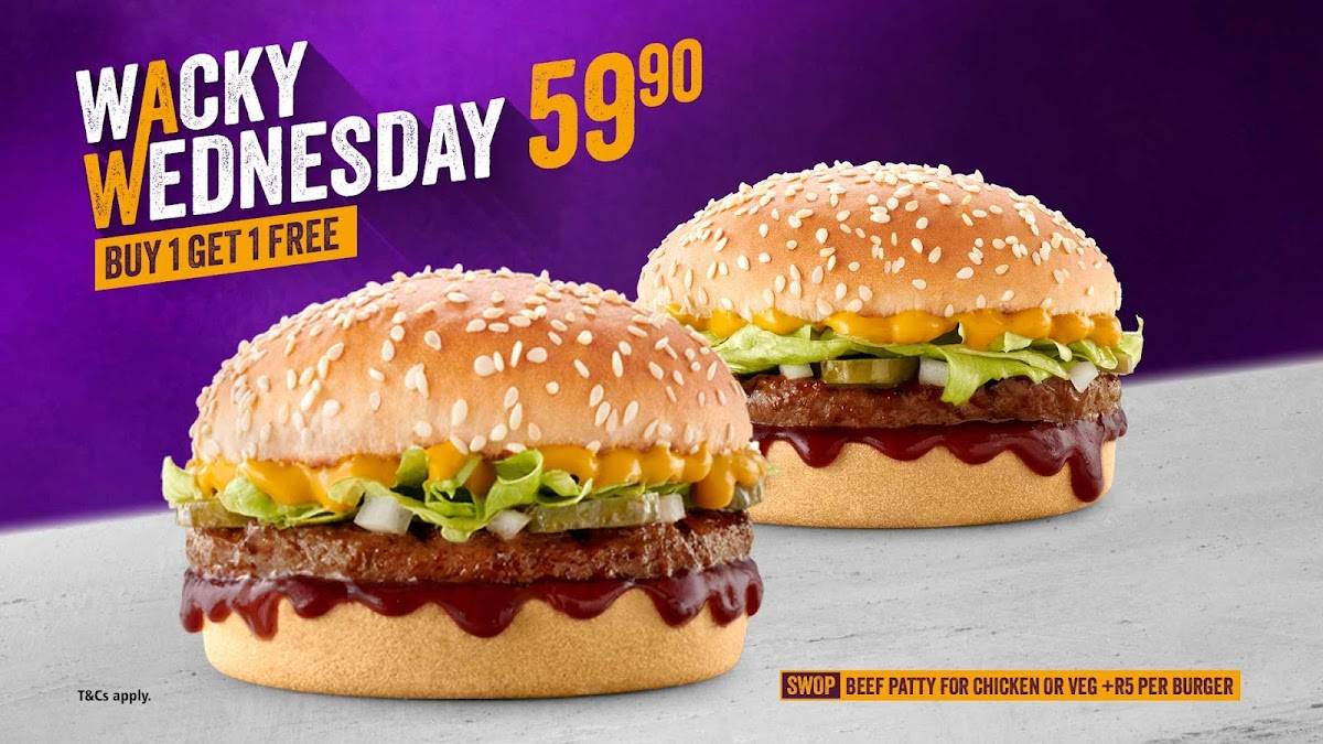 Menu at Steers restaurant, Modimolle
