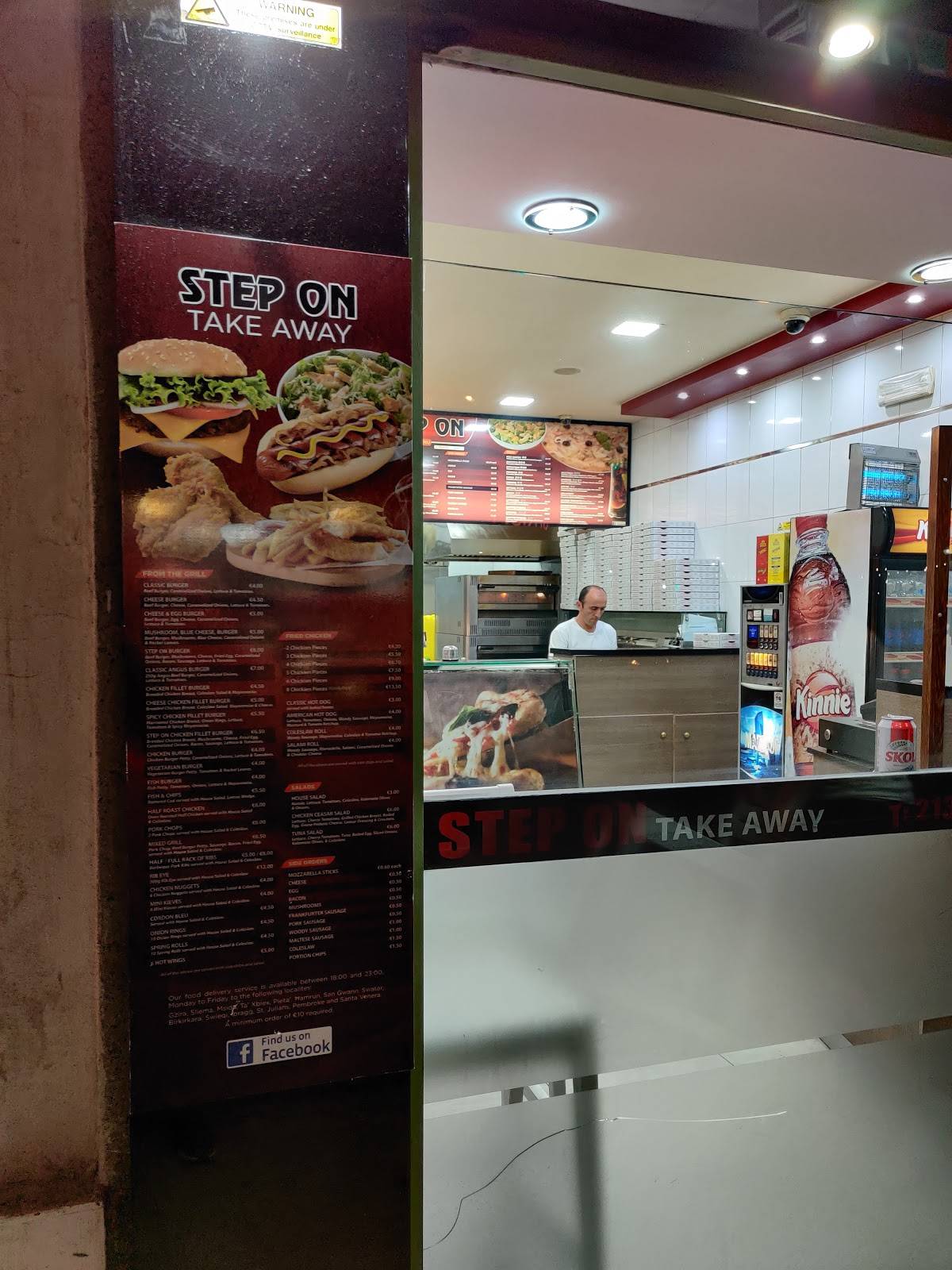 Menu at Step On Take Away restaurant, Gzira