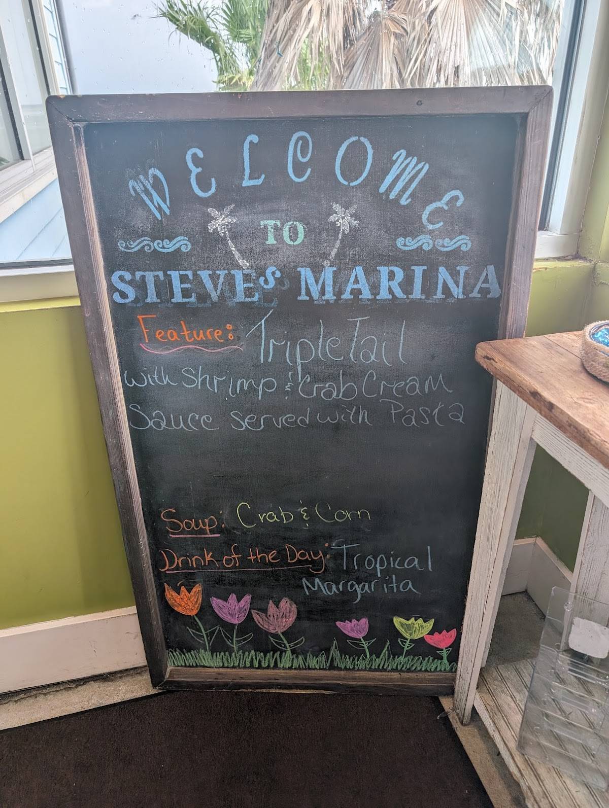 Menu at Steve's Marina Restaurant, Long Beach, 213 Beach Blvd E