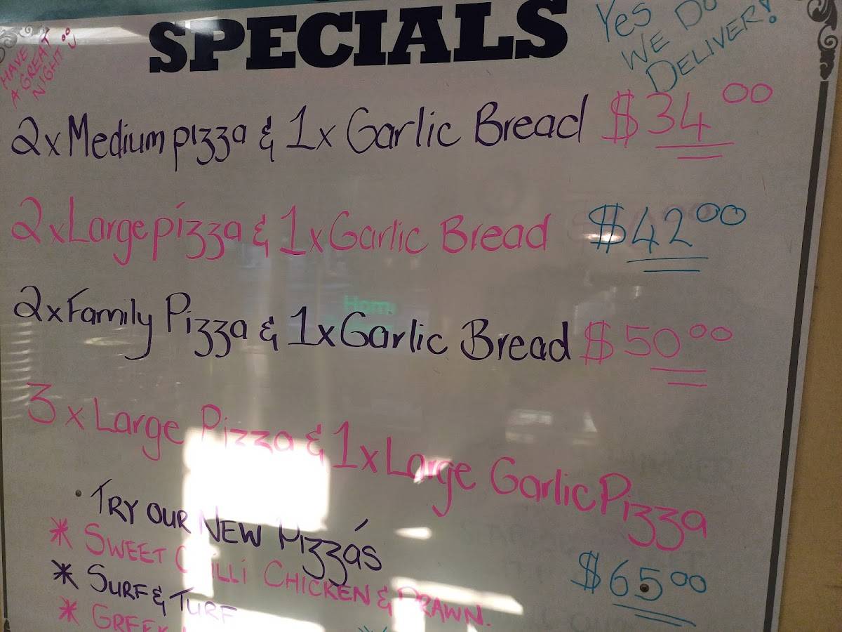 Menu at Sticky Beaks Pizza restaurant, Longford