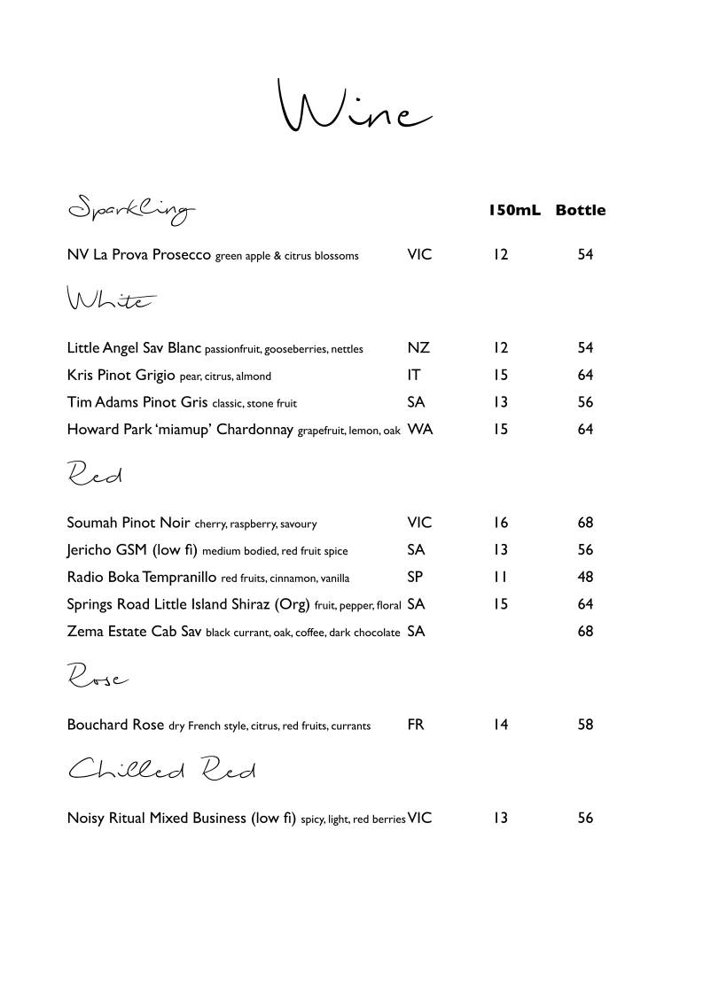 Menu at Sticky Rice Thai Food and Bar, Tugun