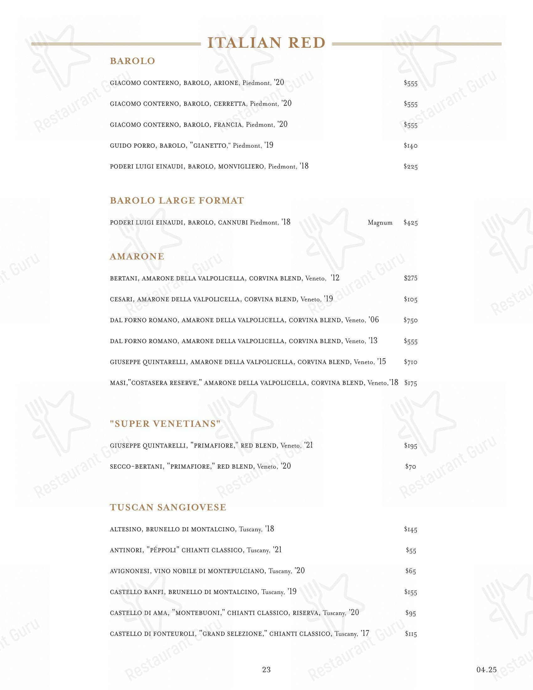 Menu at Stirrups Restaurant, Ocala