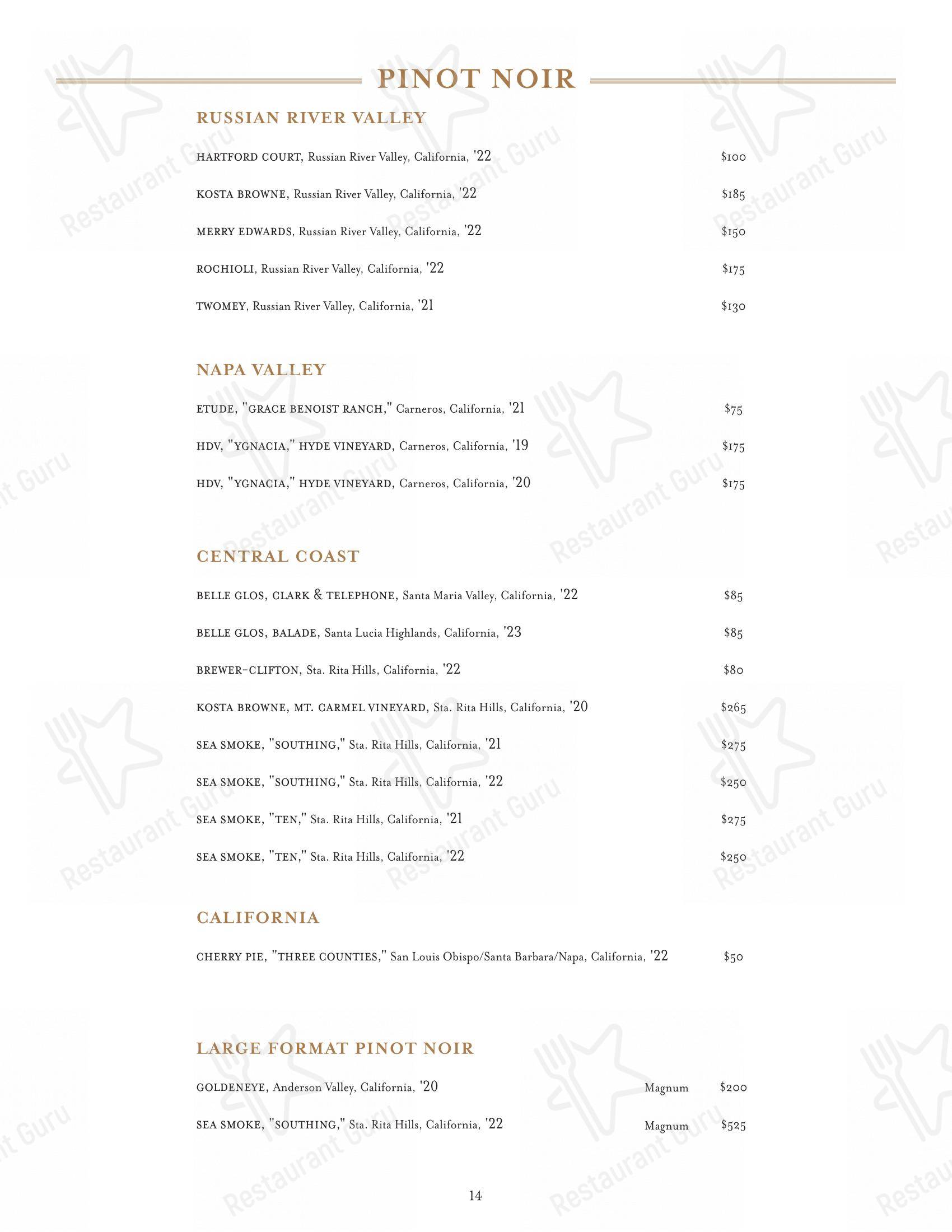 Menu at Stirrups Restaurant, Ocala