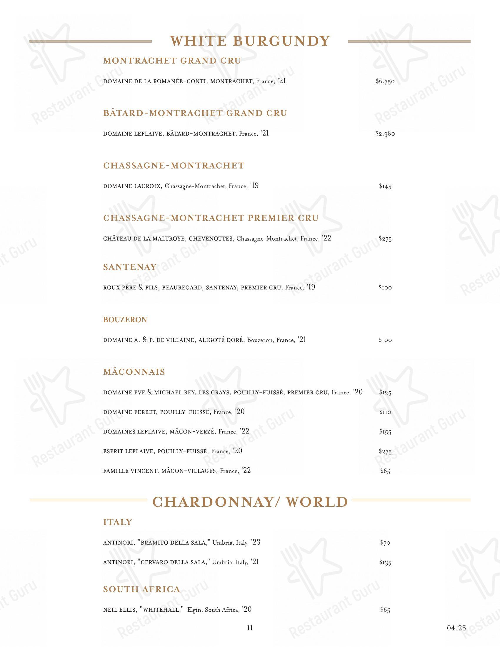 Menu at Stirrups Restaurant, Ocala