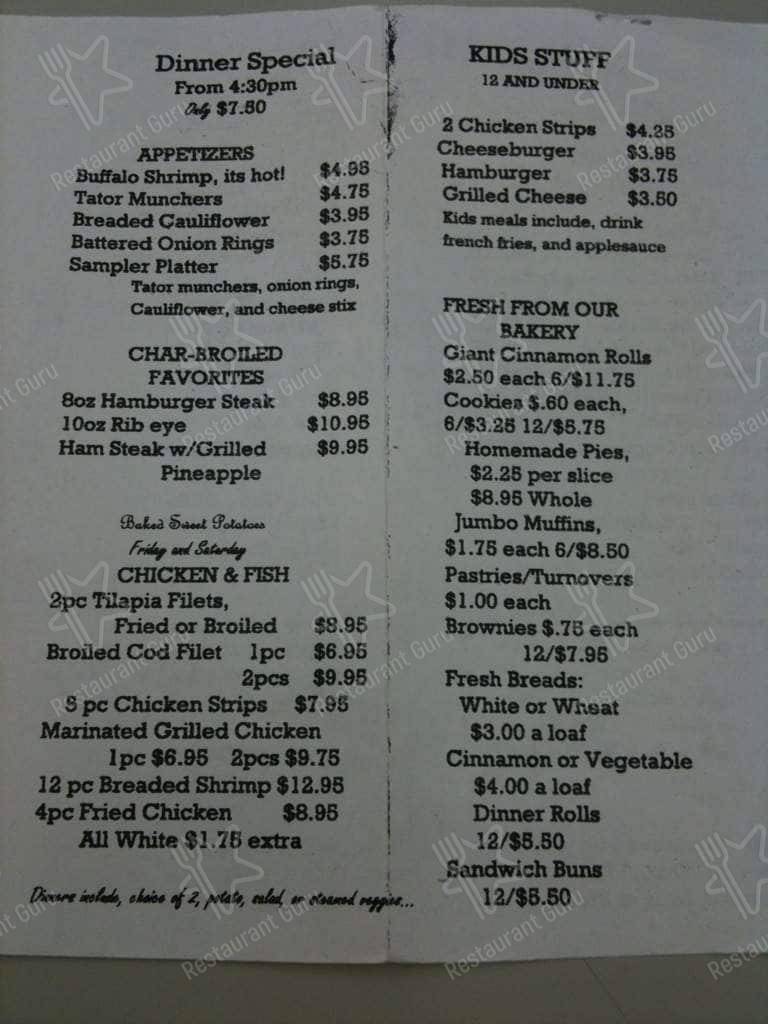Menu at Stone House Restaurant, Delphi
