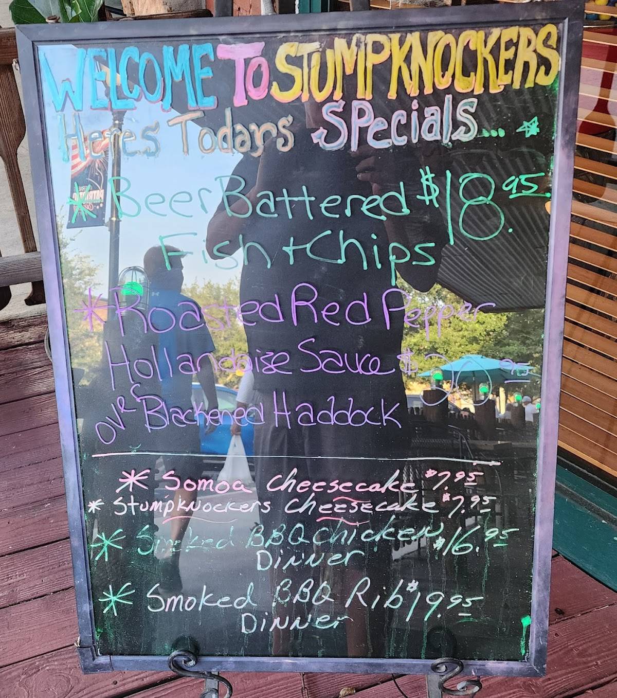 Menu at Stumpknockers Restaurants, Inverness