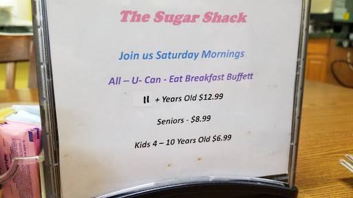 Menu at Sugar Shack restaurant, Niota