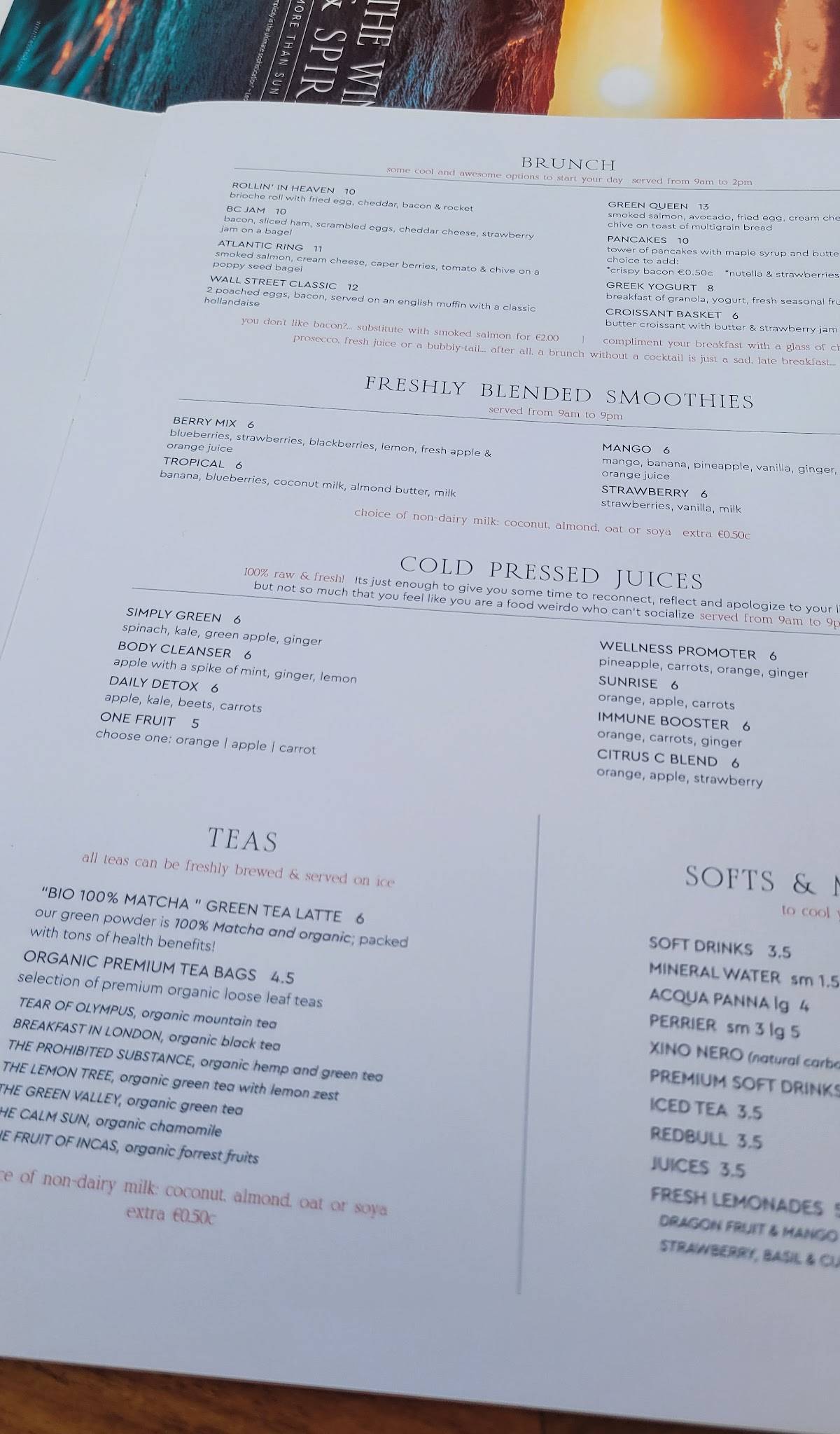 Menu at Suite48 Seafront Oasis, Paphos, PCXF+3QM