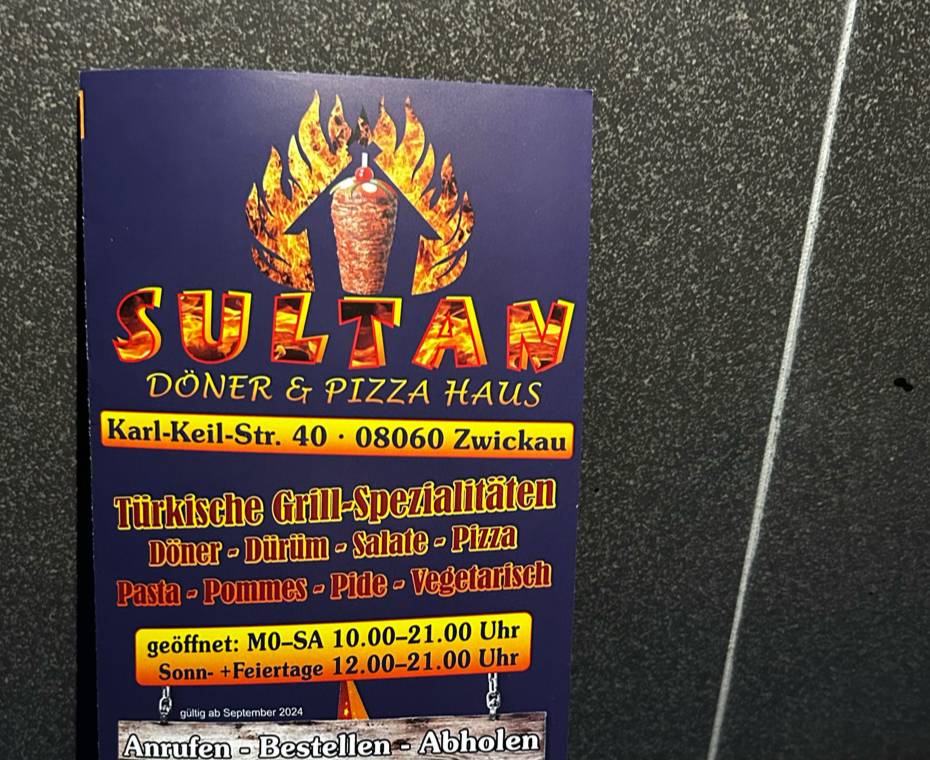 Menu au Sultan Döner & Pizza Haus, Zwickau
