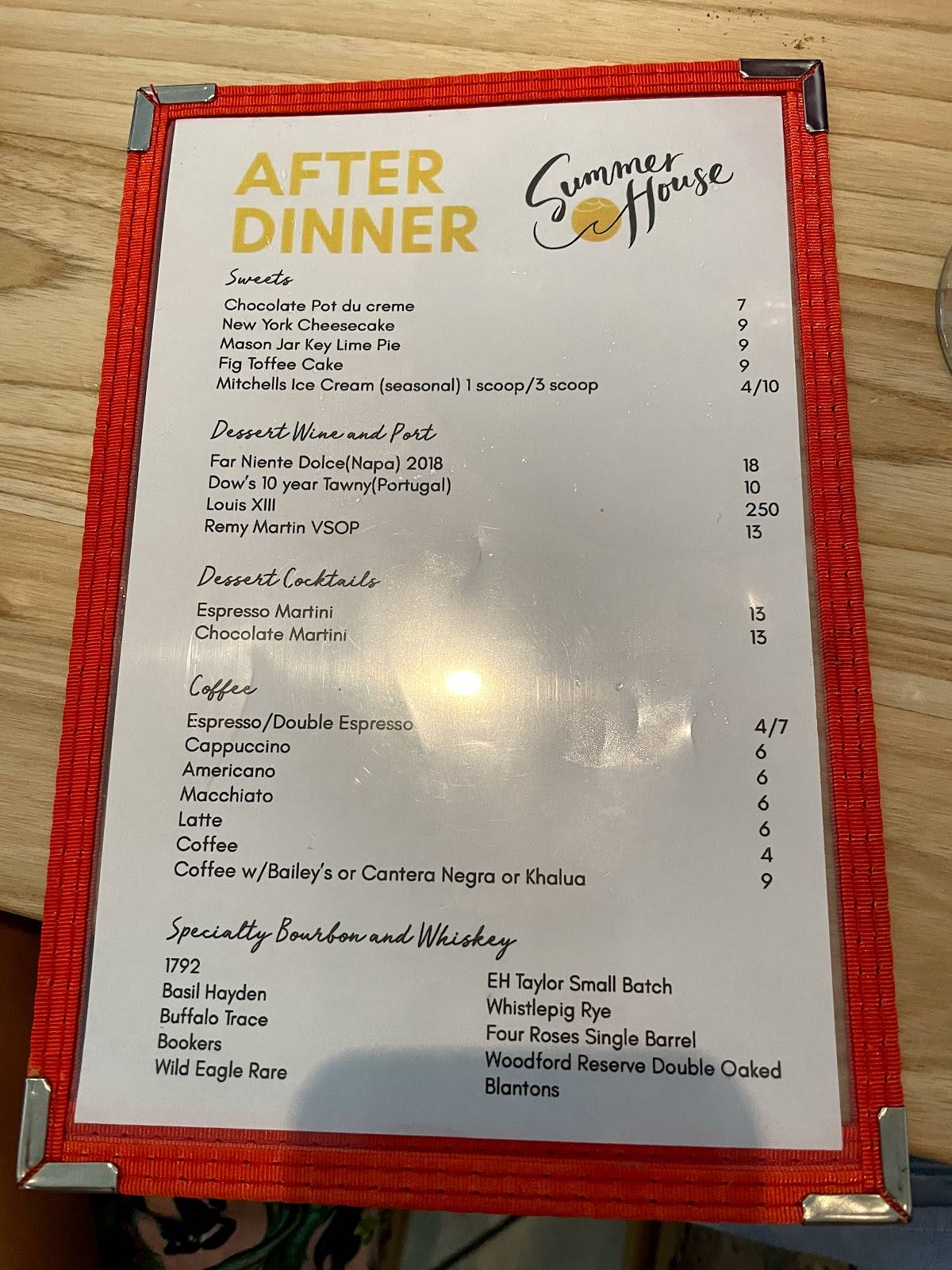 Menu at Summer Place pub & bar, Lakewood
