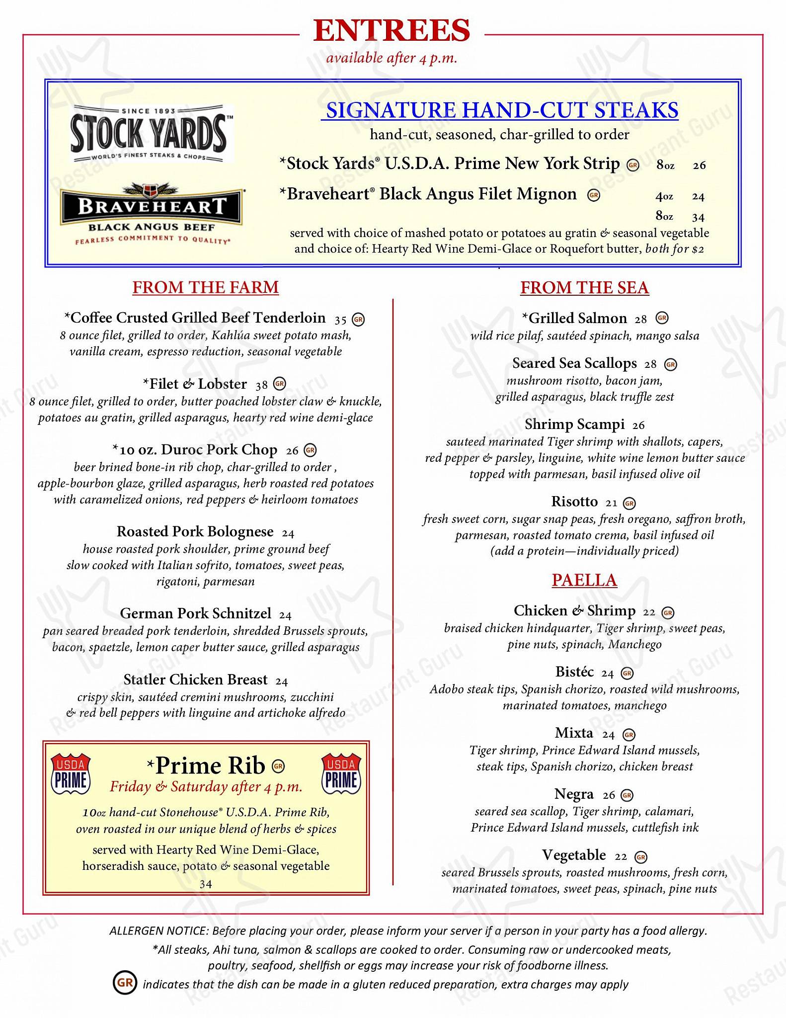 Menu at Sun Singer Restaurant, Wine & Spirits, Champaign