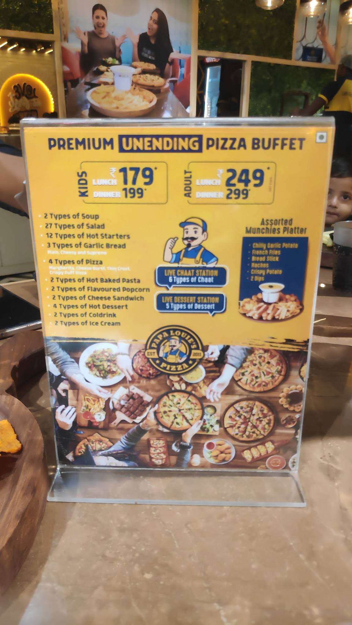 Menu at Papa Louie's Pizza, Surat
