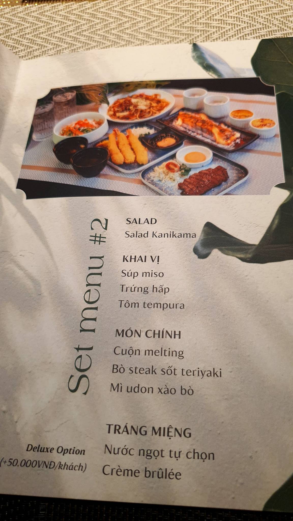 Menu at Sushi Now restaurant, Ho Chi Minh City, 333/12/9 Đ. Lê Văn Sỹ