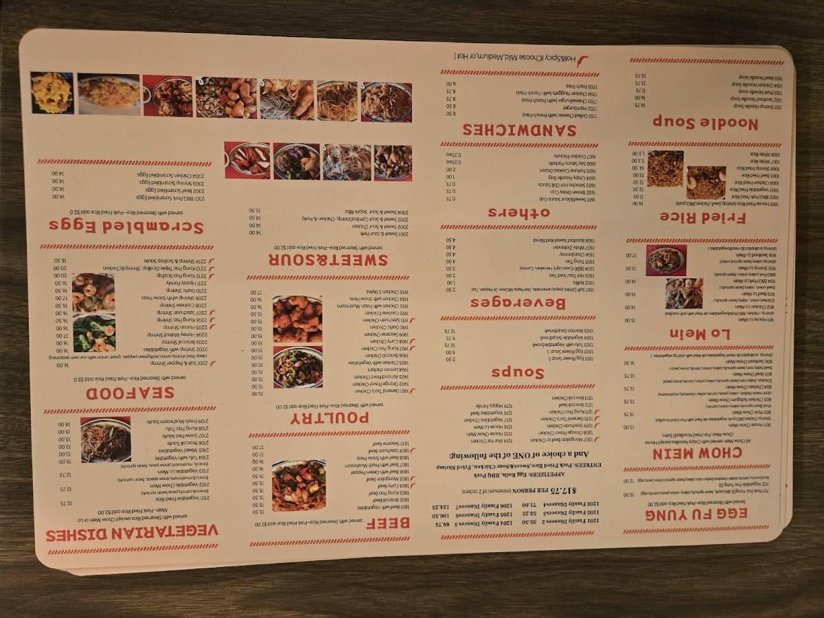 Menu at Susie's Cafe, Pendleton