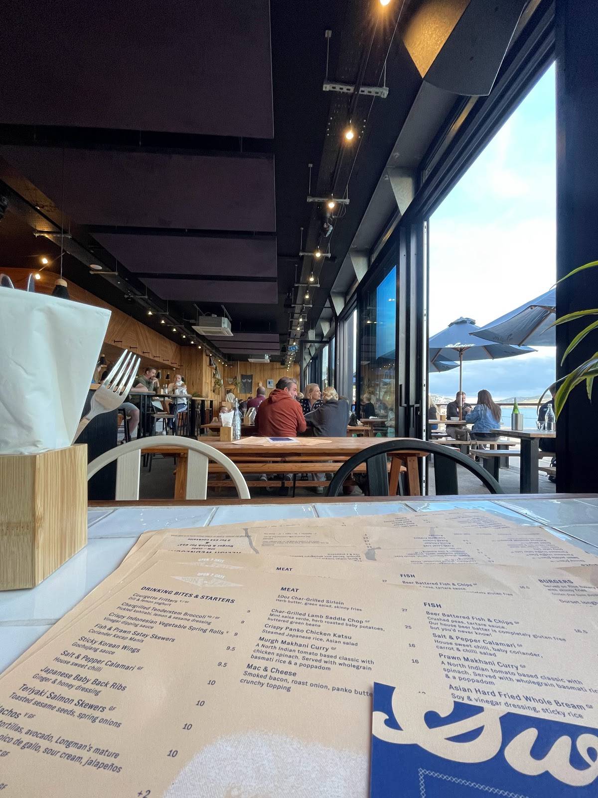 Menu at Swim restaurant, Lyme Regis
