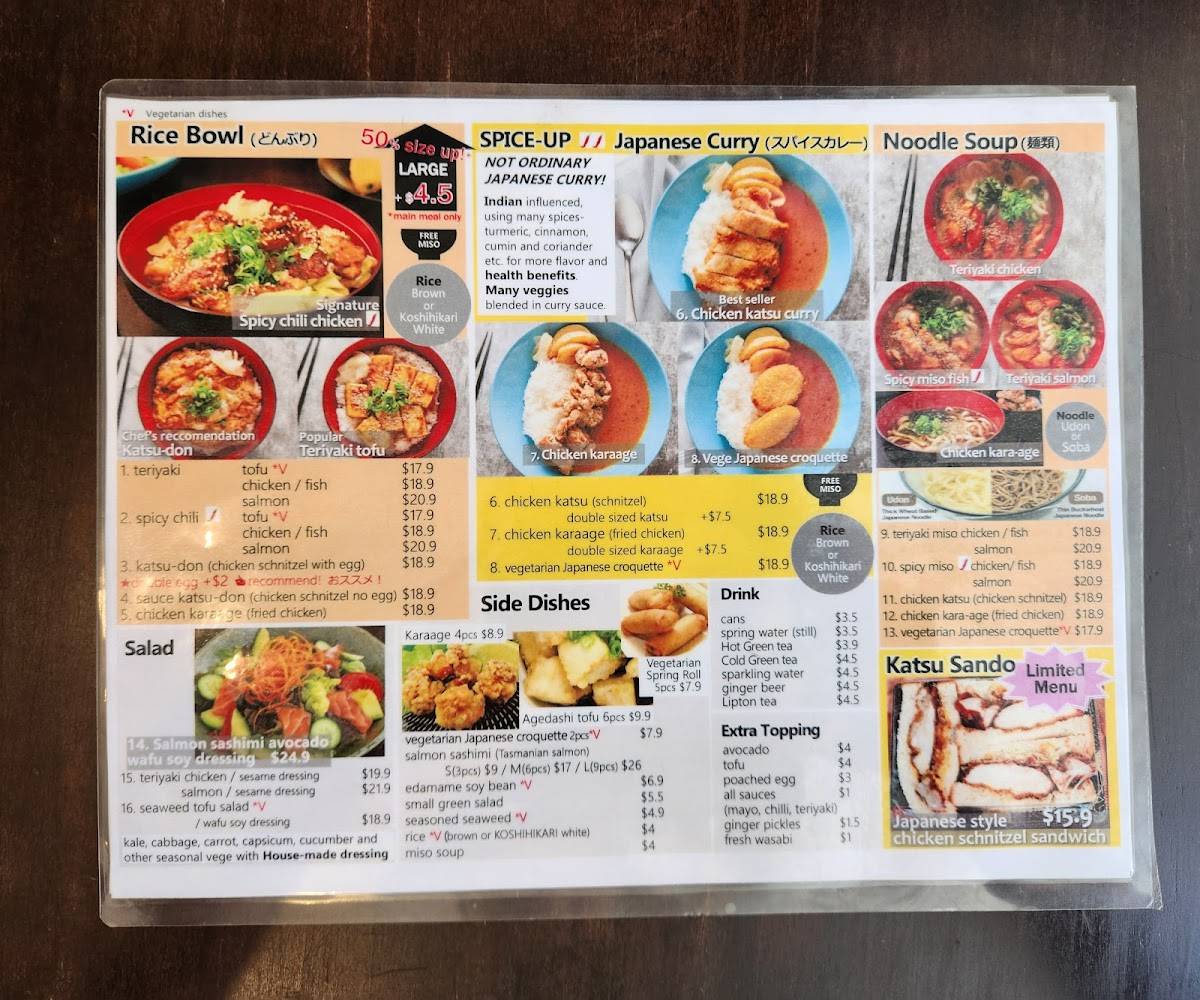 Menu at Ototo Japanese Kitchen restaurant, Bondi Junction