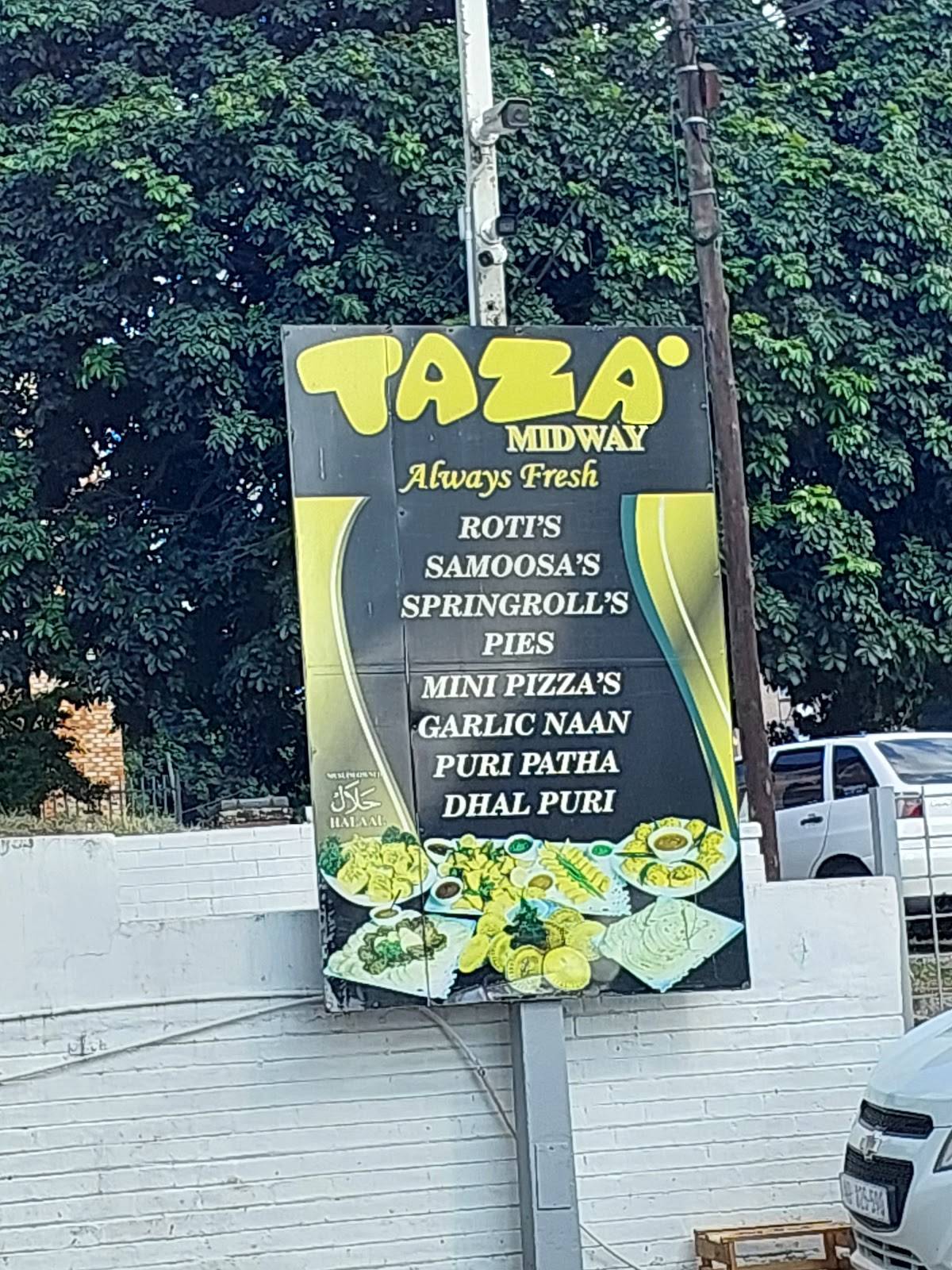 Menu at TAZA MIDWAY FOODS restaurant, Durban