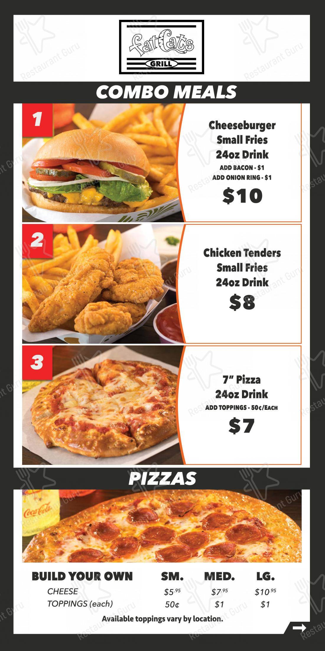 Menu at THE DANCING CRAB restaurant, Spring Hill