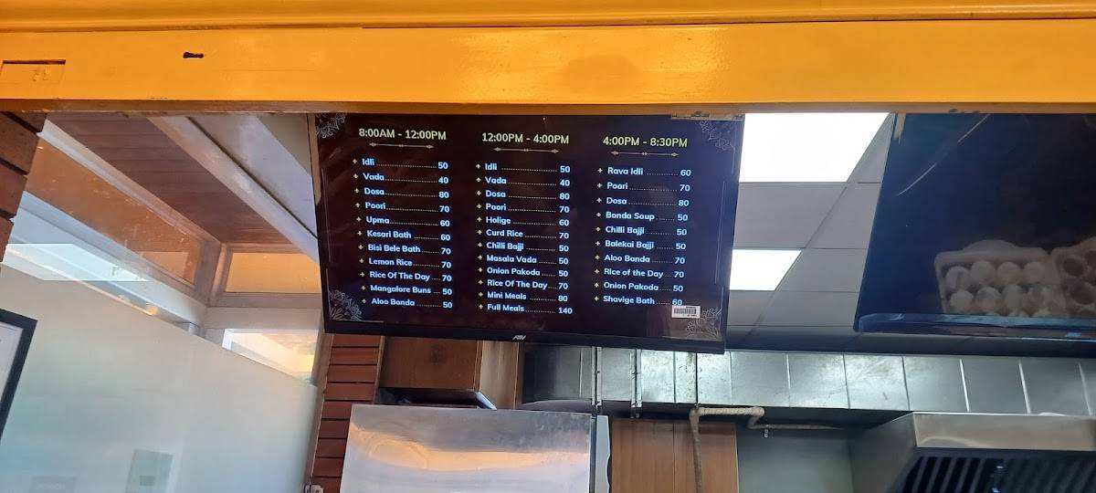 Menu at THE DARSHINI (Flavours of Bangalore), Bengaluru, 3J2C+8R7