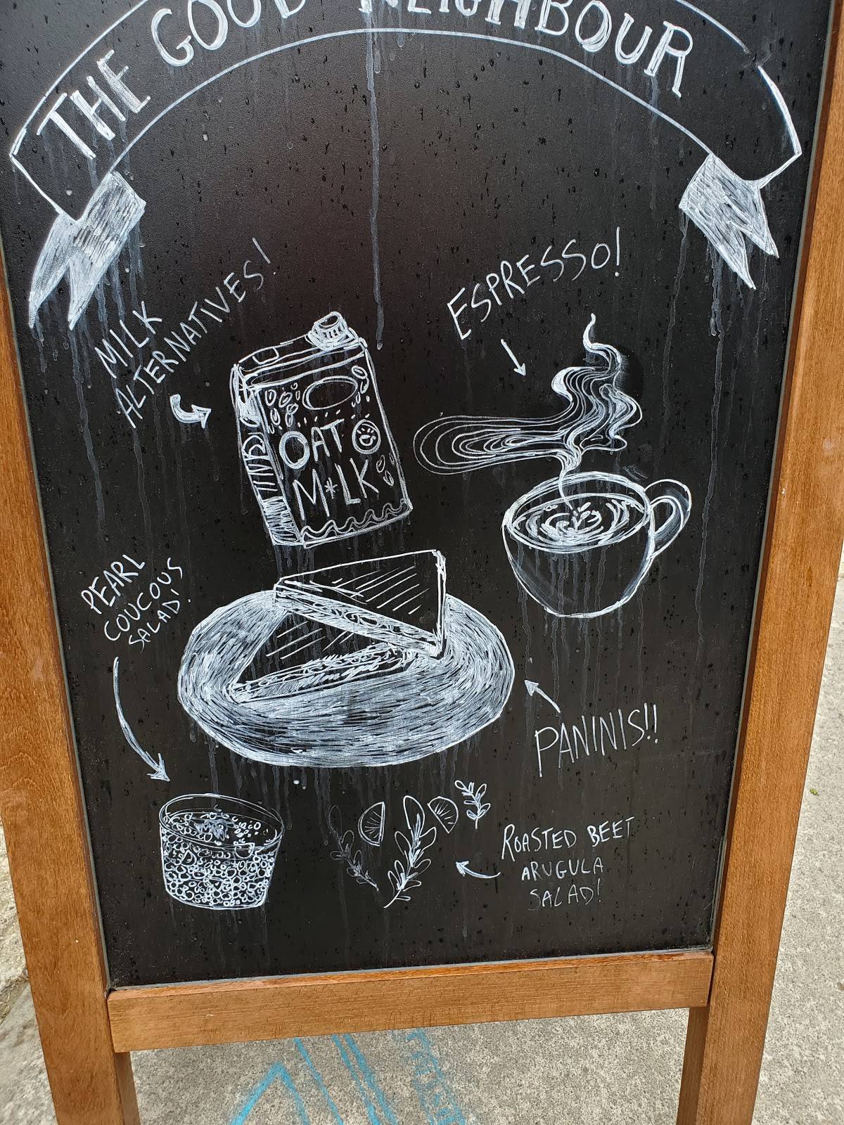 Menu at THE GOOD NEIGHBOUR ESPRESSO BAR, Toronto, 181 Dovercourt Rd