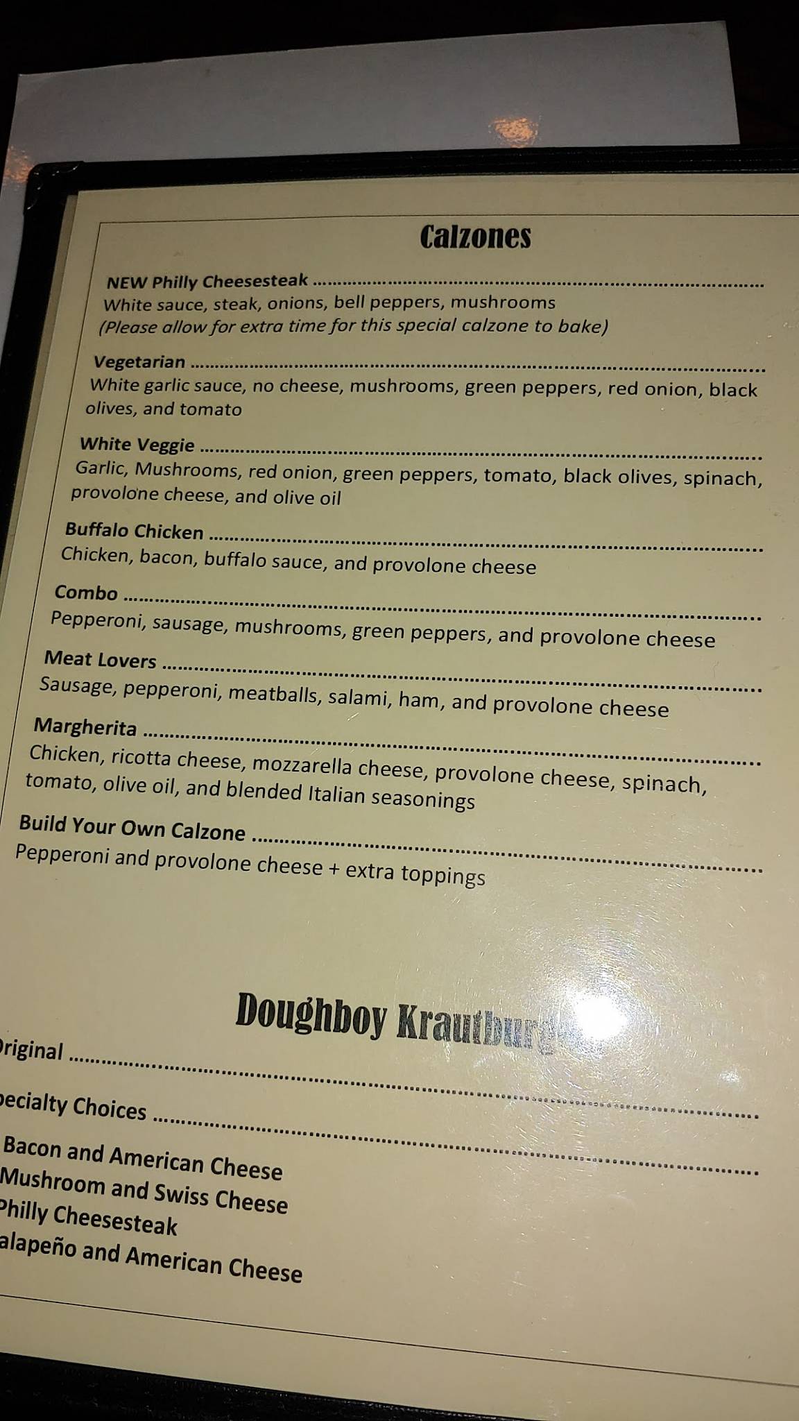 Menu at THE SILVER SPUR restaurant, Platteville