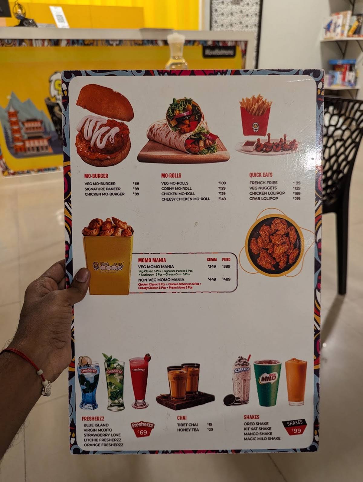 Menu at TIBET MOMO CAFE - Mahindra world city, Thirutheri R.F.