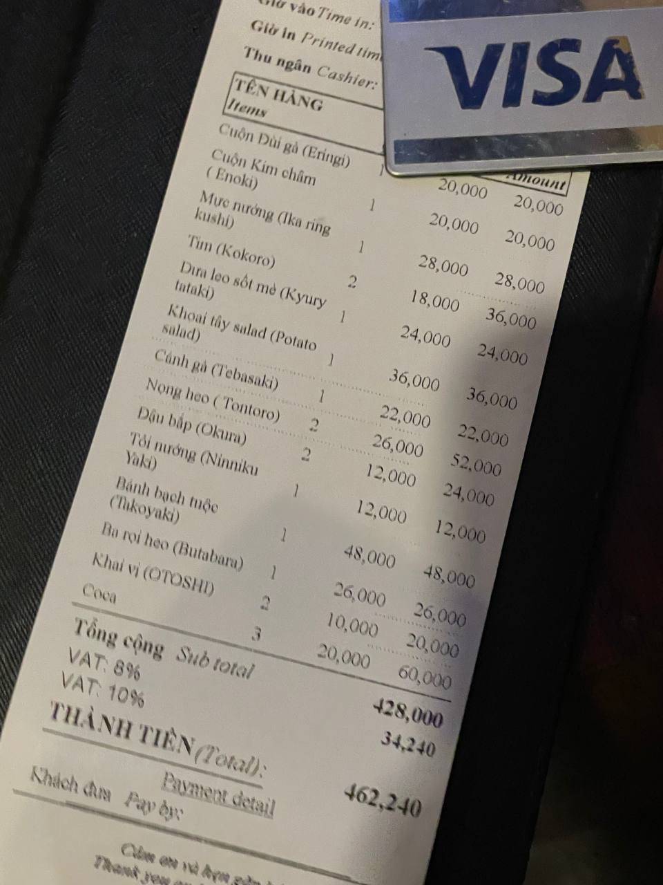 Menu at TORISHO - CON GÀ CƯỜI restaurant, Ho Chi Minh City