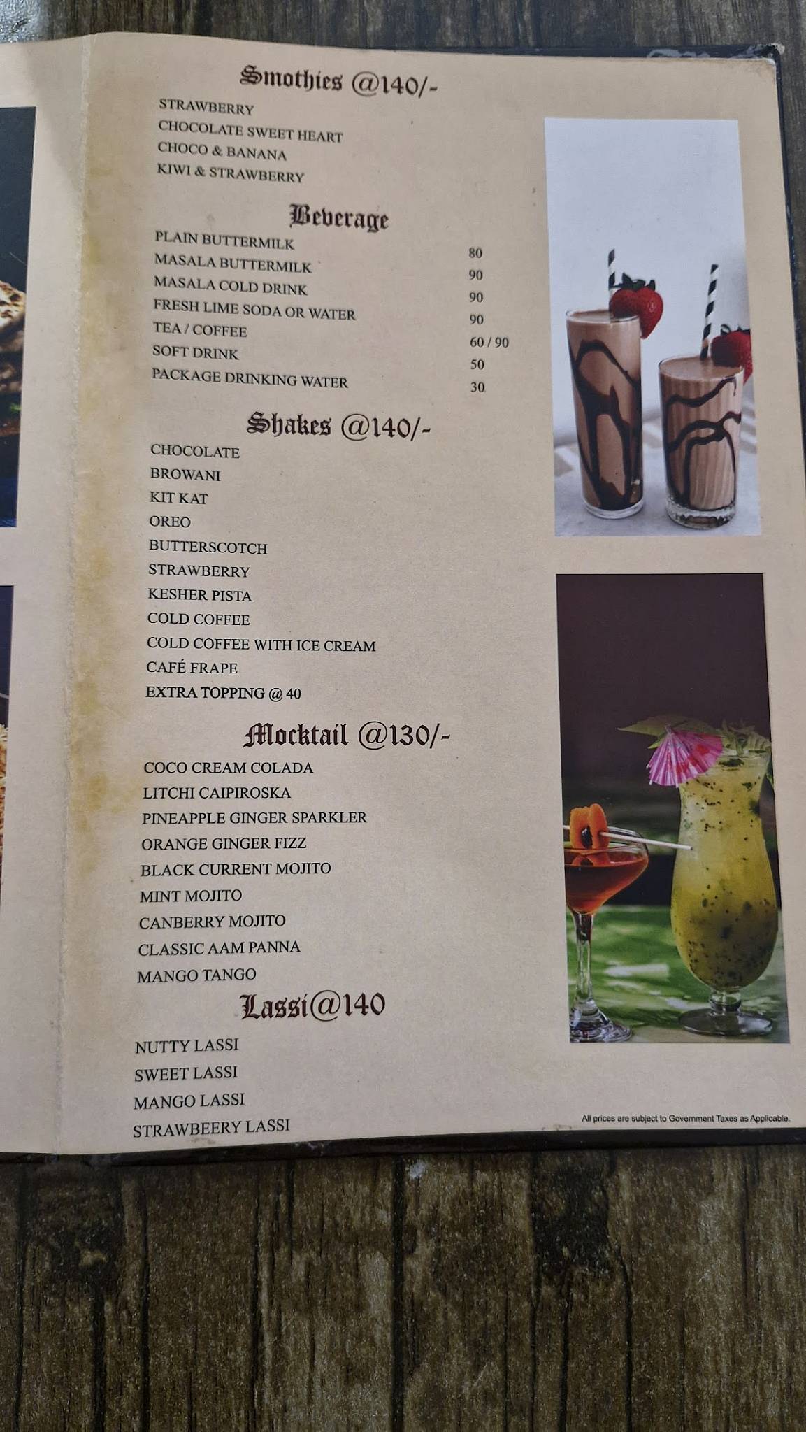 Menu at TOSS Restro Food Court Bakery, Ghatshila