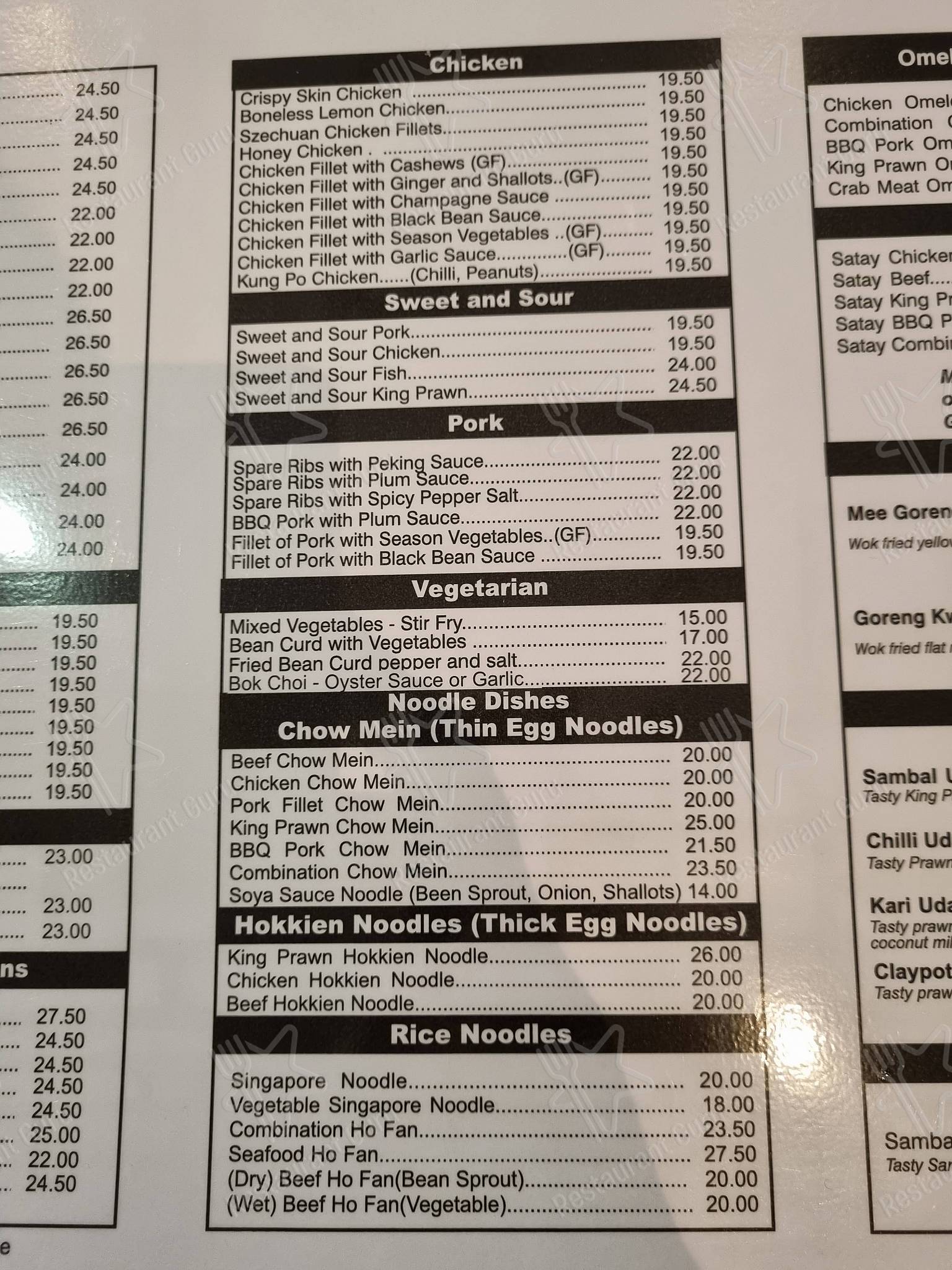Menu at TREASURE HOUSE restaurant, McDowall, Cnr Hamilton & Beckett Rds