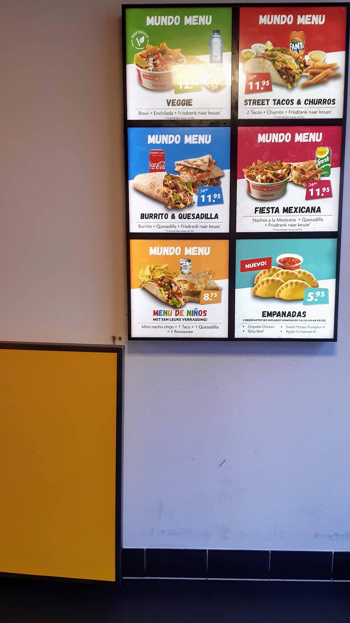 Menu at Taco Mundo Den Haag, The Hague