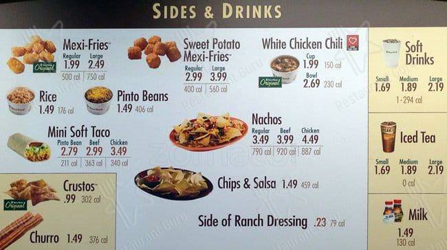 Menu at Taco Time NW restaurant, Puyallup, Meridian E