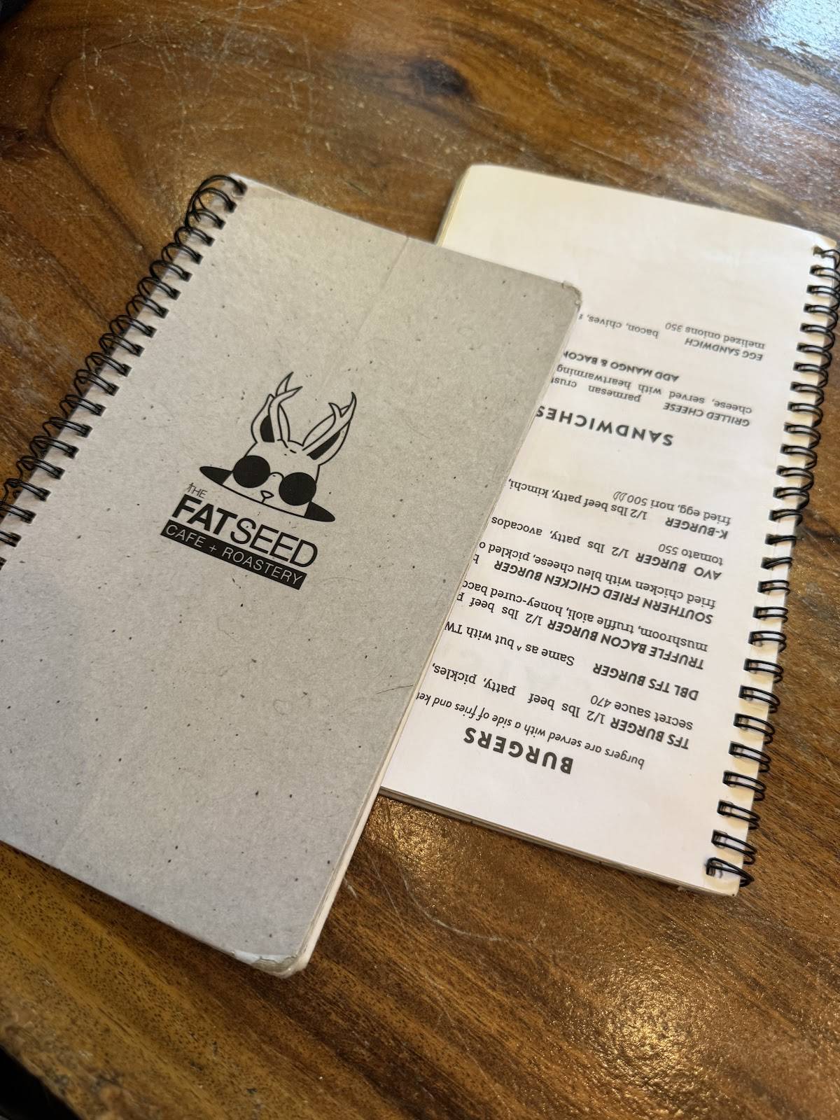 Menu at The Fat Seed Cafe + Roastery, Taguig