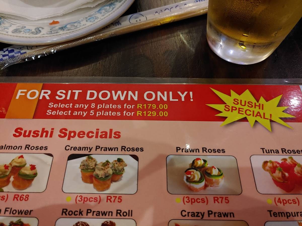 Carta de Tai shan Restaurant, Ciudad del Cabo, 48 2nd Ave