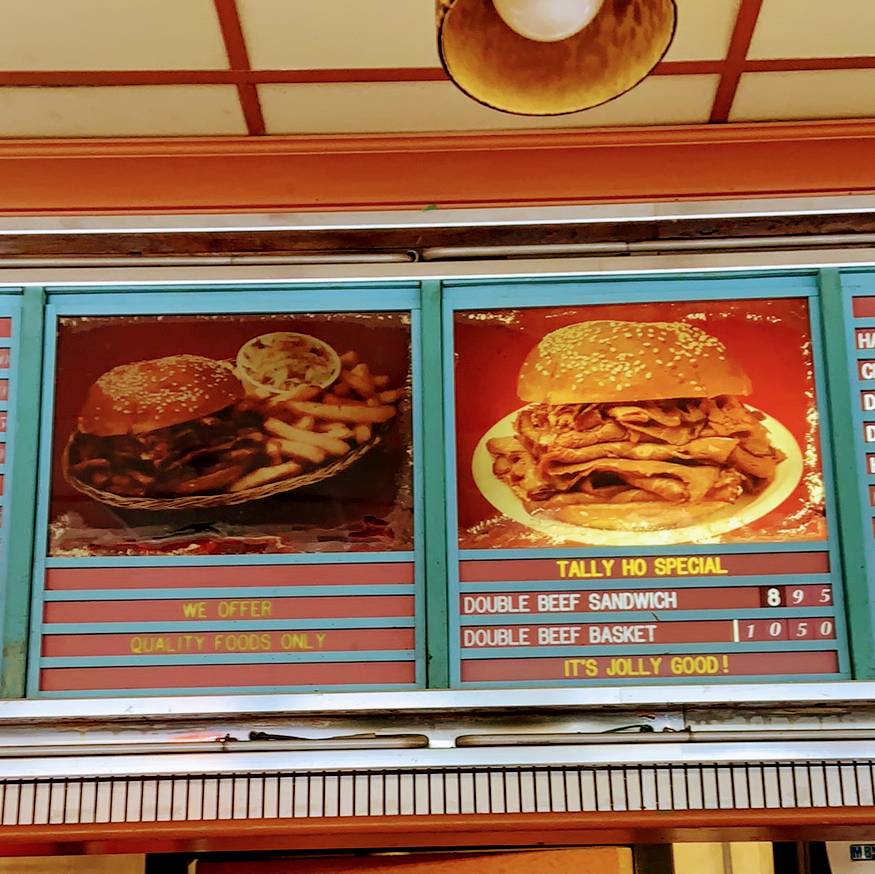Menu at Tally Ho Restaurant, Hamilton