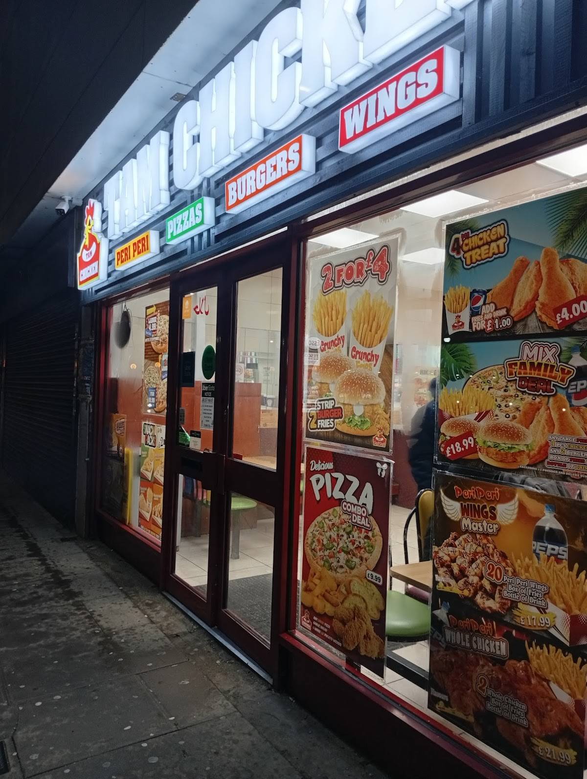 Menu at Tams Peri Peri Chicken restaurant, Northwood, 78 Joel St