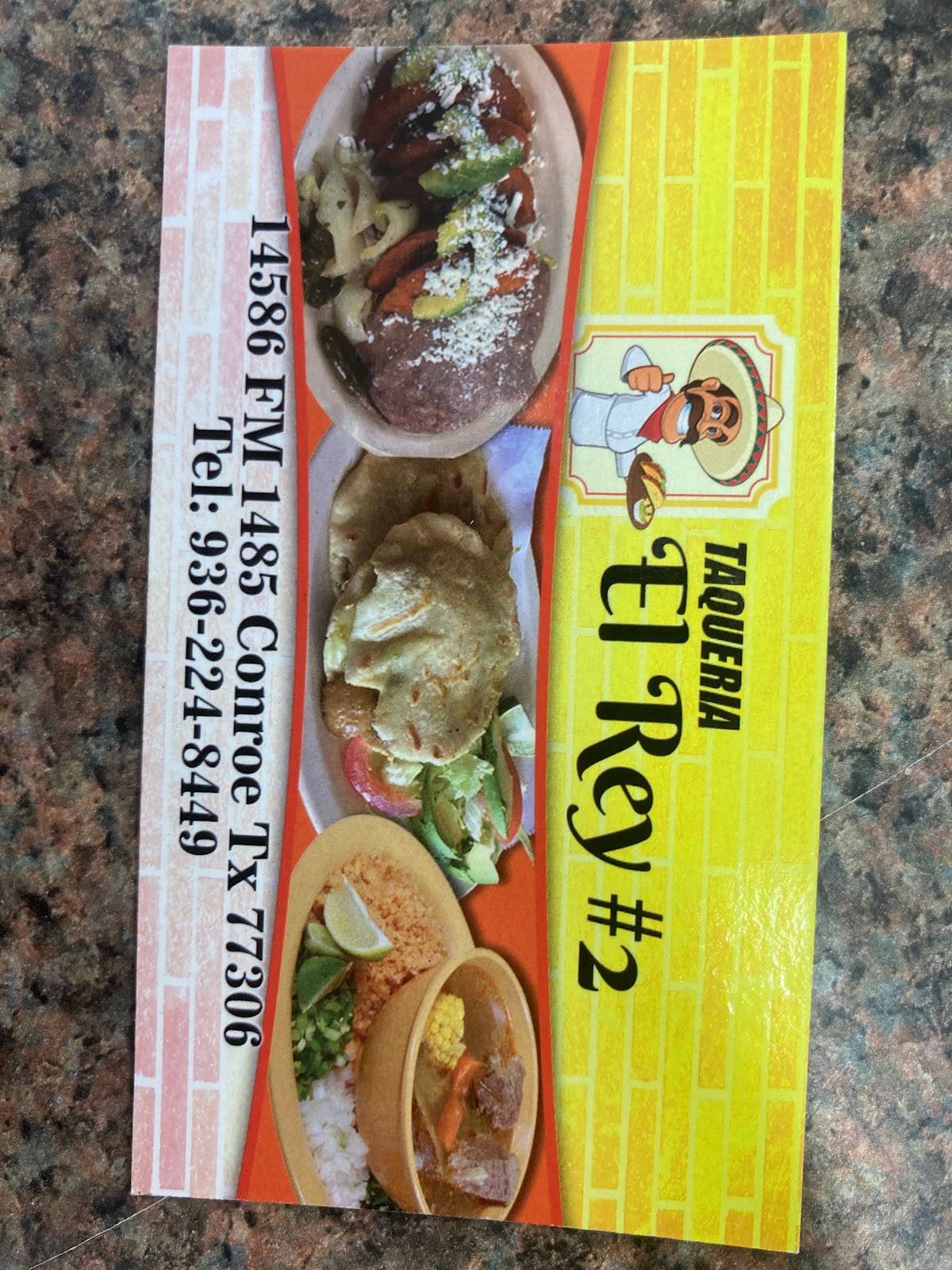 Menu at Taquería El Rey II restaurant, USA