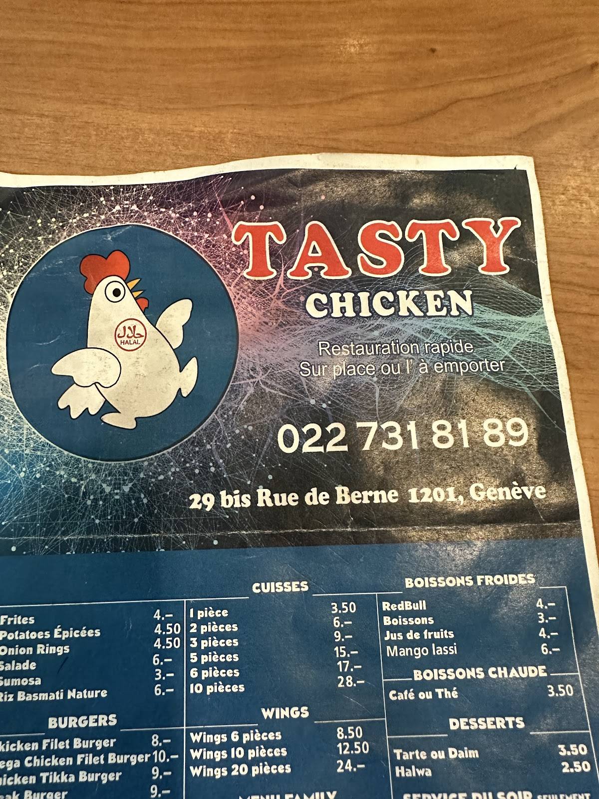 Speisekarte von Tasty Chicken Spot, Genf
