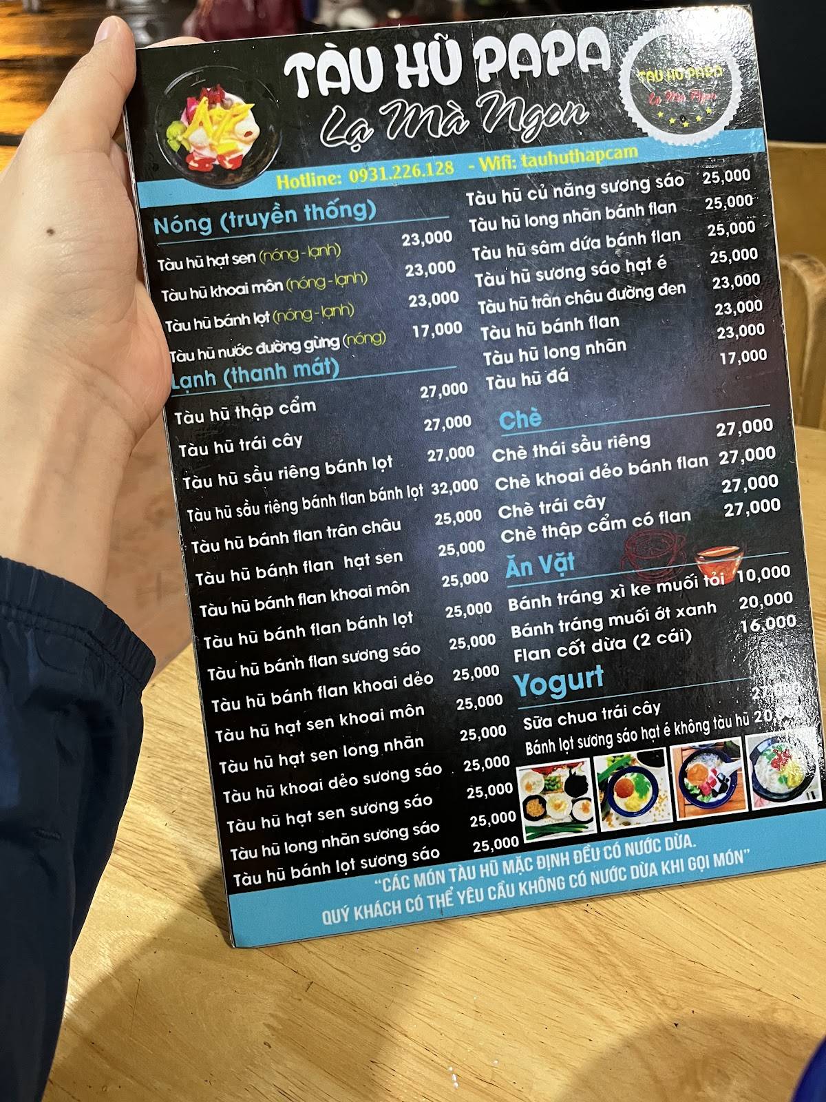 Carta del restaurante Tàu Hũ PaPa - Nguyễn Văn Khối, Ciudad Ho Chi Minh ...