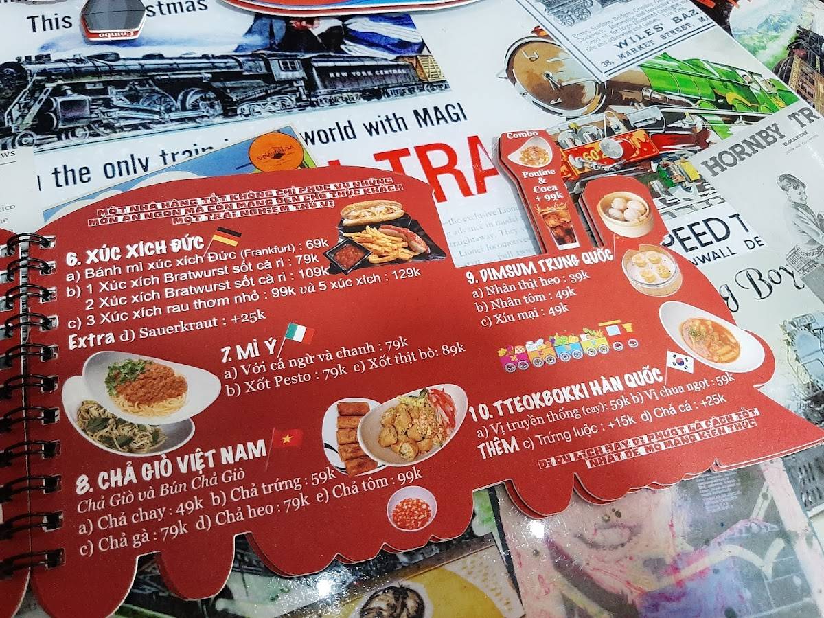 Menu at Tàu Lửa Quán - The Train Restaurant, Ho Chi Minh City