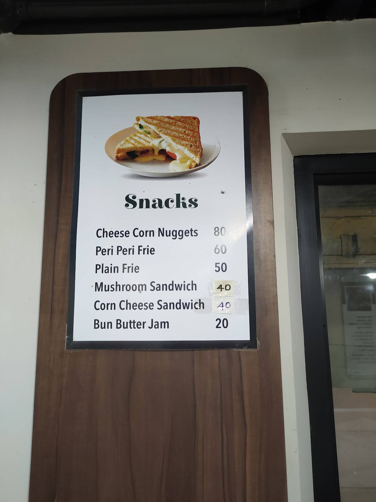 Menu at Tea point, Chidambaram