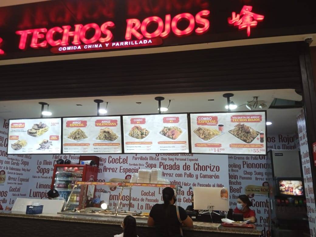 Menu at Techos Rojos carnaval restaurant, Soledad