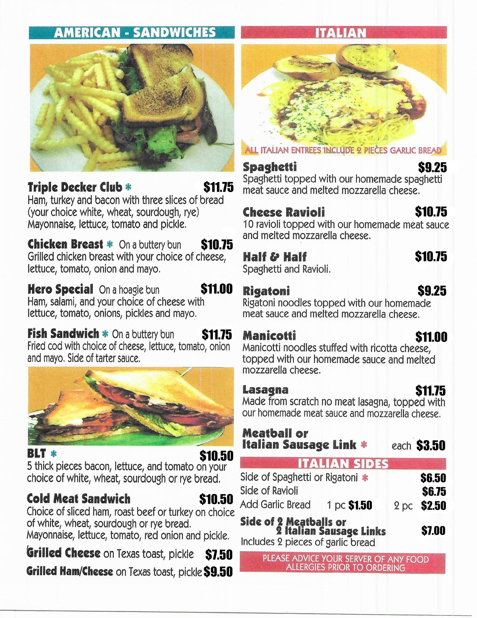 Menu at Ted'z Place Restaurant and Lounge, Commerce City