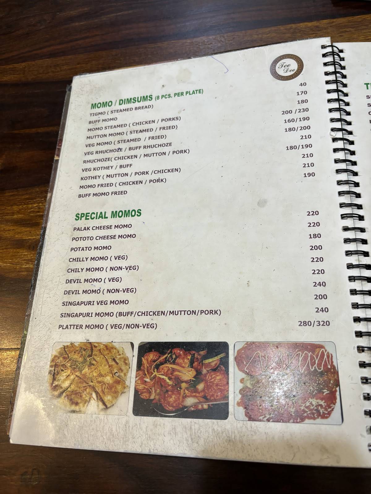 Menu at Tee Dee restaurant, New Delhi, H-32