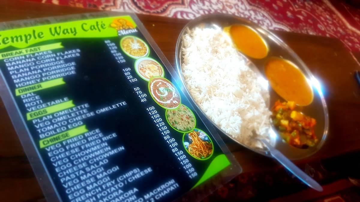 Menu at Temple Way Cafe, Manali