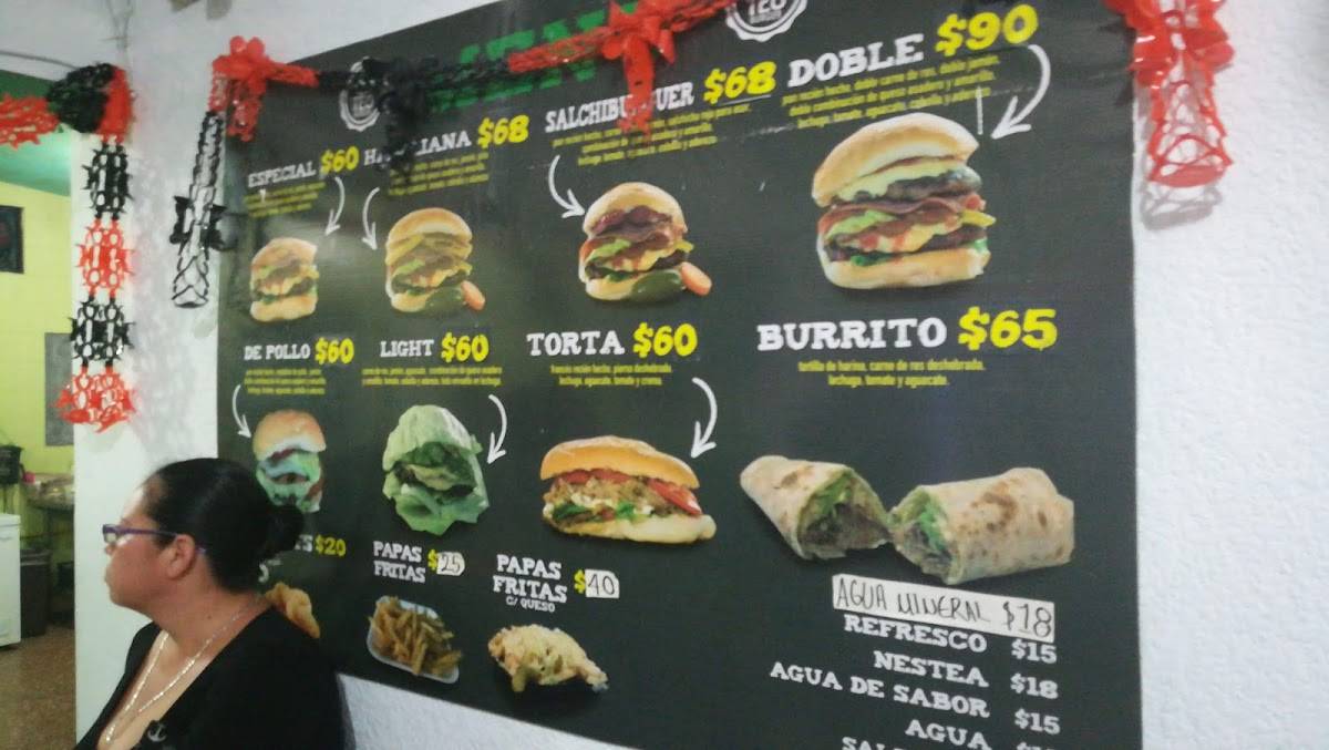 Carta del restaurante Teo Burguer. Hamburguesas Al Carbon, Guadalupe