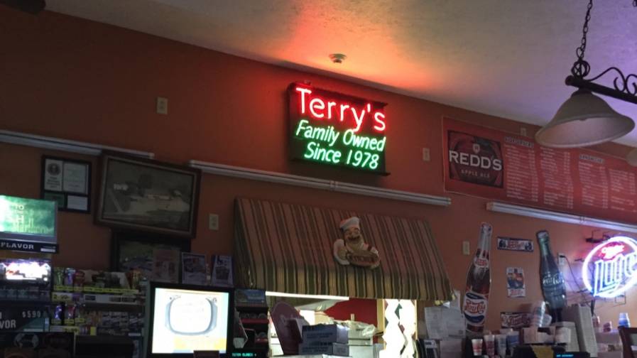 Menu at Terry's Grocery and Pizza pizzeria, Lynchburg