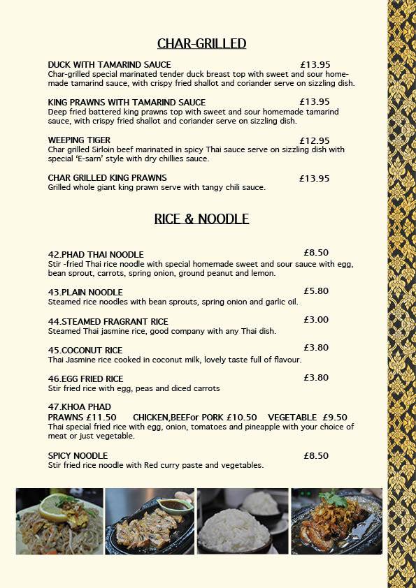 Menu at Thai Four Two Restaurant, Rochester
