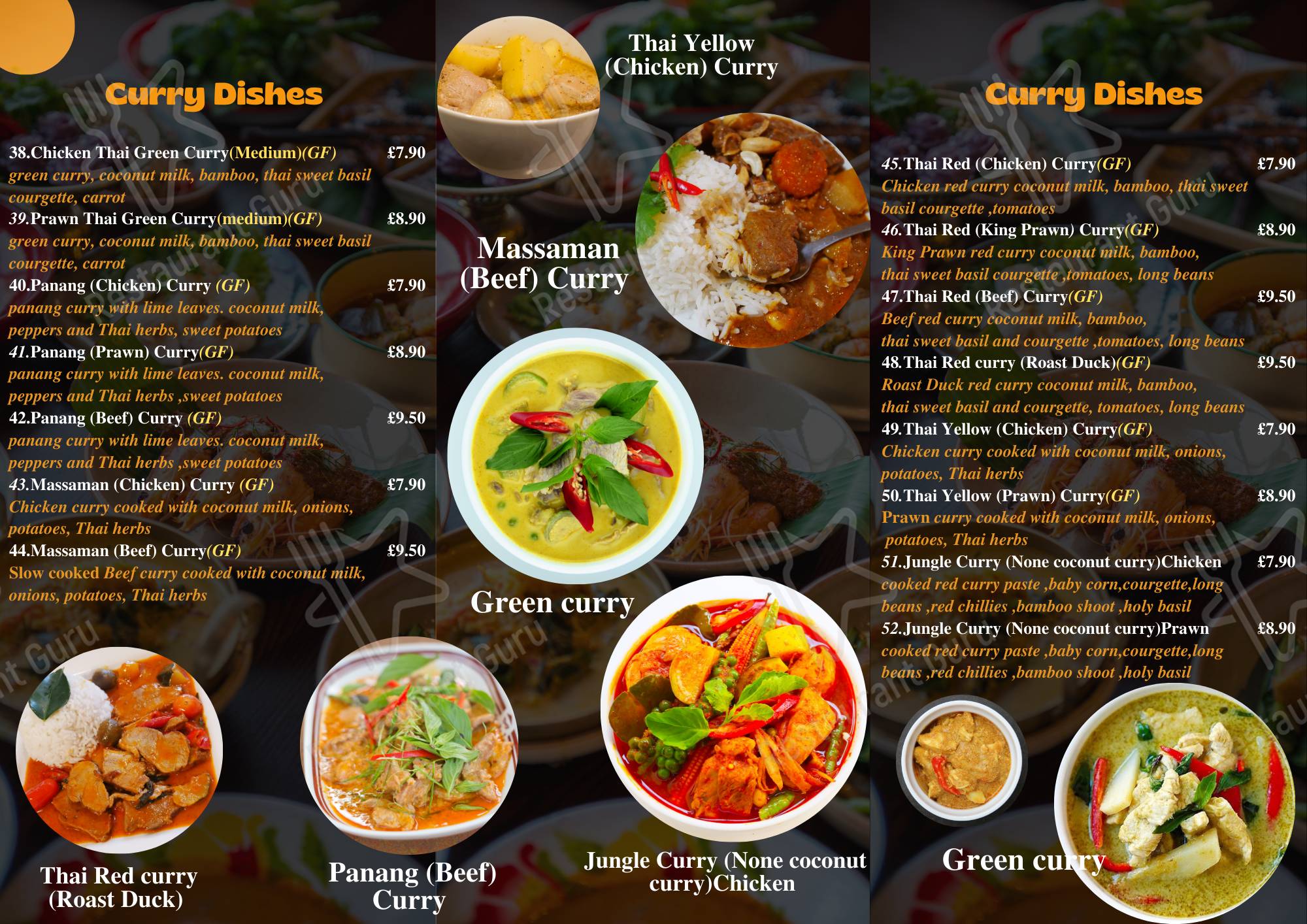 Menu at Thai-Zabb By Ging restaurant, Saint Briavels